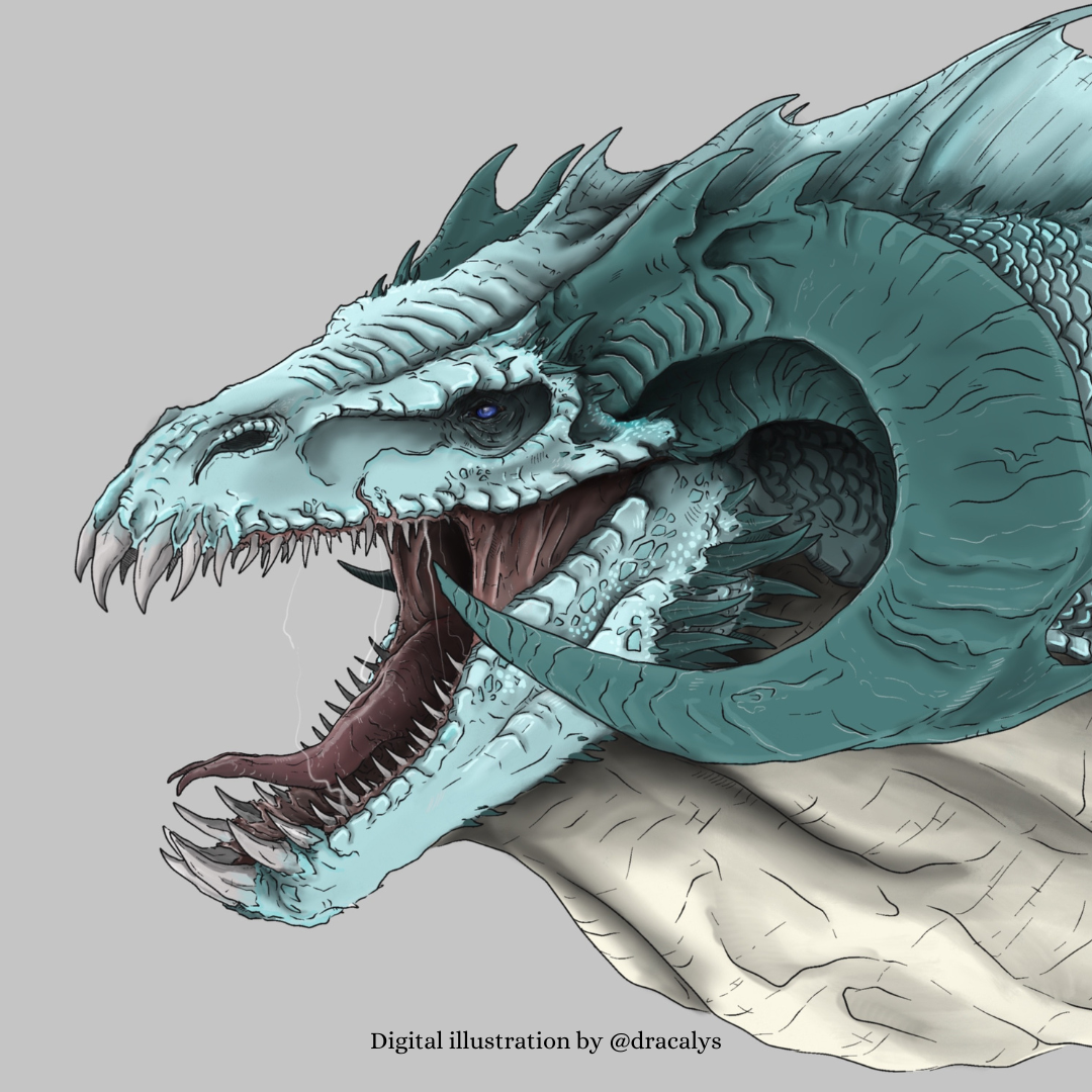 “The ice beast” Aragon - dragon skull necklace – Antre du dragon d'airain